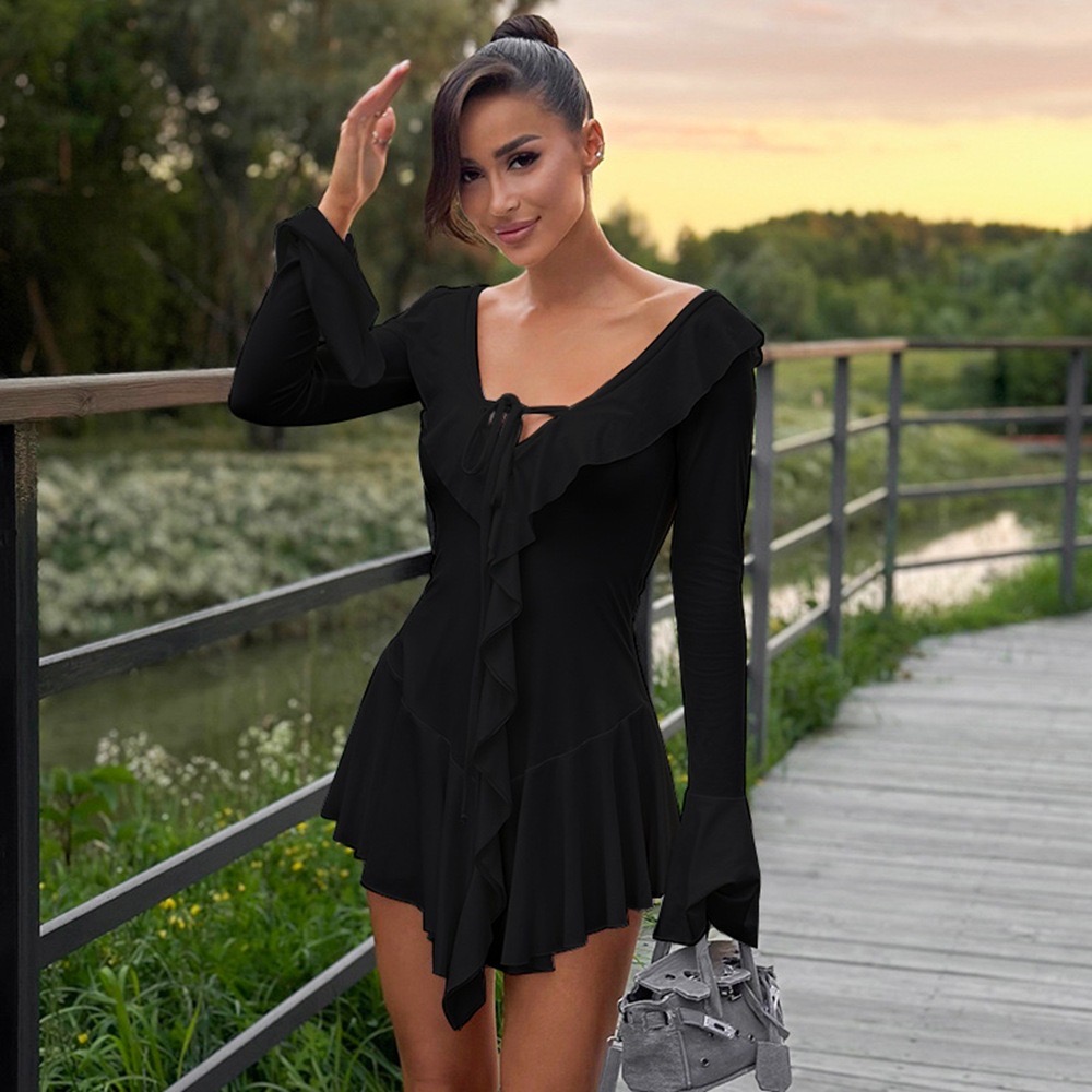 AN4606 Women's dress design is fashionable, solid color, ... Buy on FlyLink